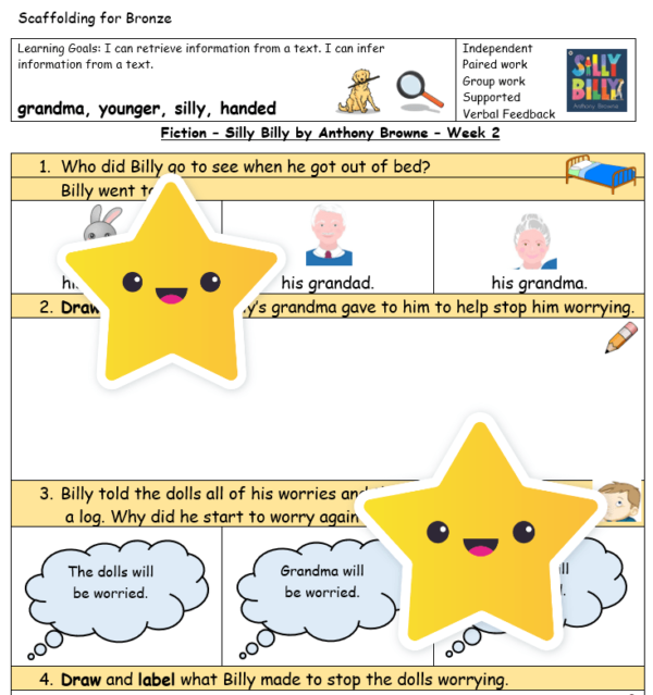 Yr 1 Whole Class Reading Silly Billy - The Teach Hub